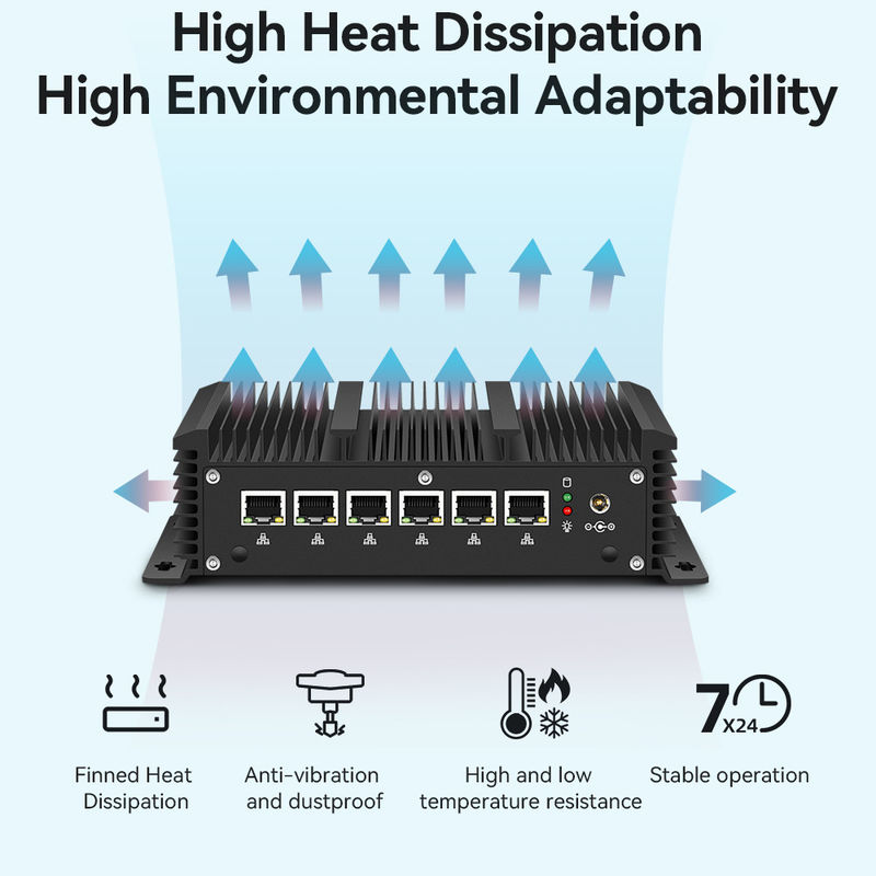 Six LAN Dual COM Soft Router With Intel Core And Celeron Series Processors