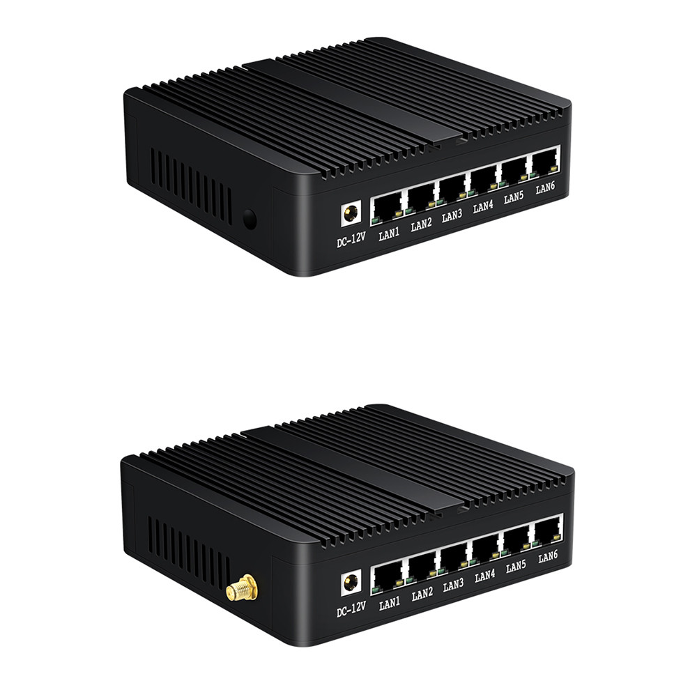 6 Gigabit Ethernet RJ45 J1900 Firewall Router Ubuntu Desktop Router ...